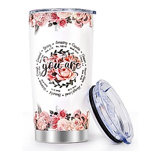 Wallcup Christian Gifts for Women, Religious Birthday Gift for Women Faith, Inspirational Gift for Her, Friend, Mom, Sister, Teen, Spiritual Tumbler 20OZ