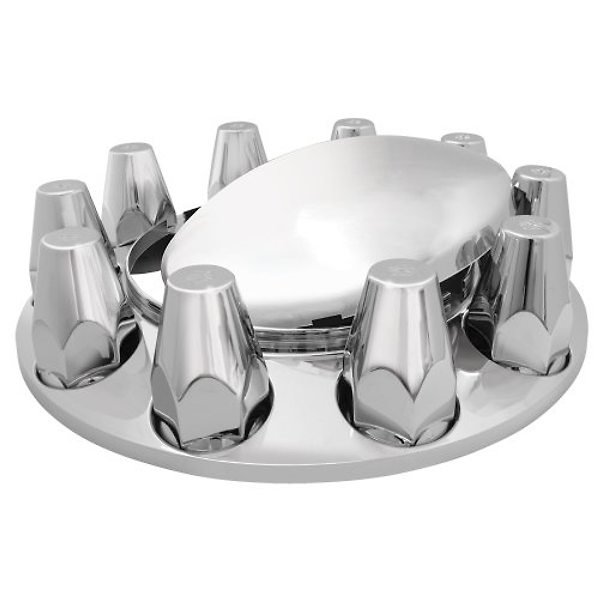 Grand General 40134 Chrome ABS Front Axle Cover with 33mm Screw-In Nut Cover