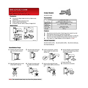 WMS WML PC110B DS-1272ZJ-110B Wall Mount Bracket for Hik-Compatible Dome Camera DS-2CD2142FWD-I (1 Pack)