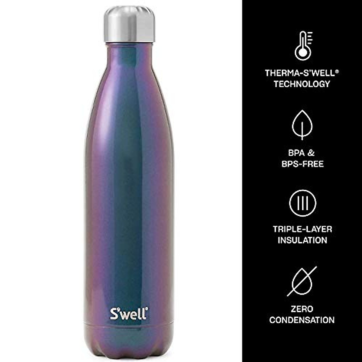 S'well Triple-Layered Vacuum-Insulated Stainless Steel Water Bottle, 25 Fl Oz/ 750 Ml, Supernova