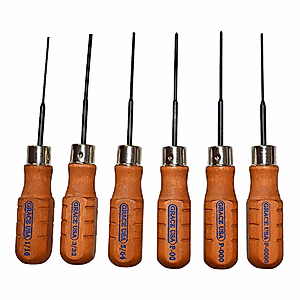 Grace USA - Micro Screwdriver Set - MS6 - Gunsmithing - Screwdrivers - 6 piece - Gunsmith Tools & Accessories, Brown/Black