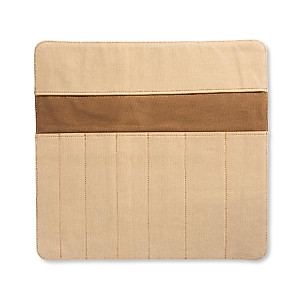 Angus Stoke knife roll bag, genuine buffalo leather - chef's knife bag with 7 slots + extra accessories bag Soeren (Mahogany)