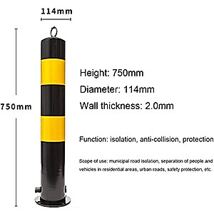 NOGRAX Parking Post, Parking Barrier, for Parking Lot Parking Barriers, Parking Space Lock, Parking Pile, Ground Pile, Warning Column, Car Stopper Parking
