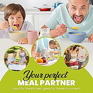 CLIFF'S KITCHEN Wheat Straw Dinnerware Sets- Eco Friendly Reusable Microwave Safe Plates and Bowls Sets For 4- Lightweight RV Camping Dishes and Cups -Unbreakable Dinnerware Set for 4