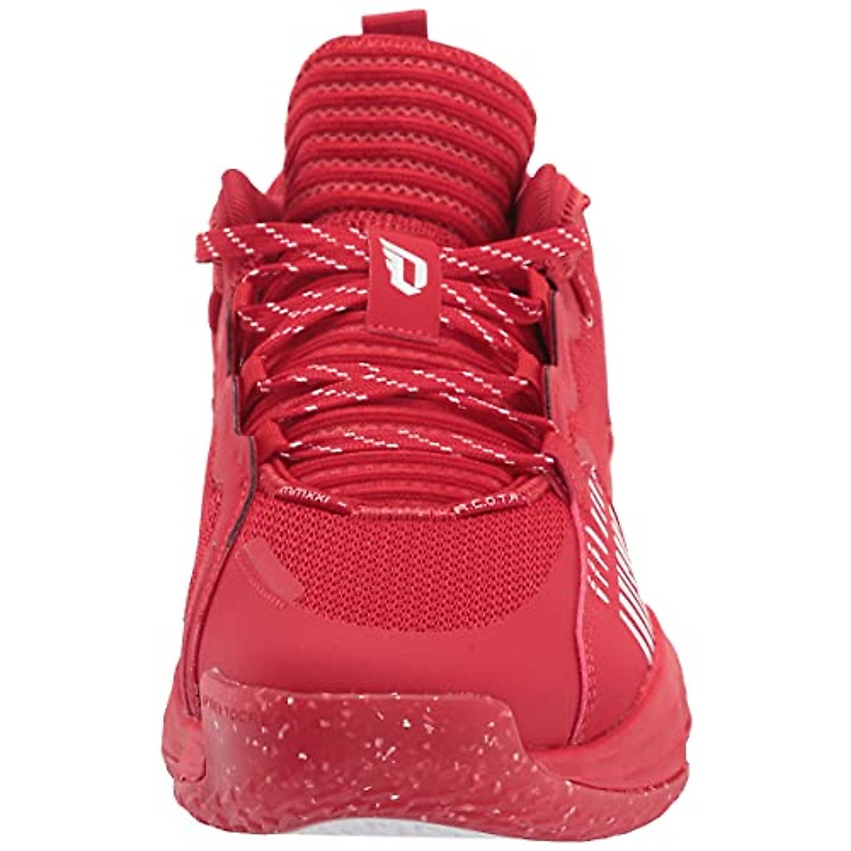 adidas Unisex Dame 7 Extply Basketball Shoe, Scarlet/White/Silver Metallic, 8 US Men
