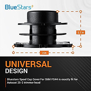 BlueStars Trimmer Head Spool Cap Cover for Autocut 25-2 Stihl FS90R FS44 FS56 FS90 FS100RX FS110R FS120R FS130R FS240R FS56C FS55 FS55R FS55RC String Trimmer Weed Whacker - Pack of 6