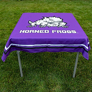College Flags & Banners Co. Texas Christian Horned Frogs Logo Tablecloth or Table Overlay
