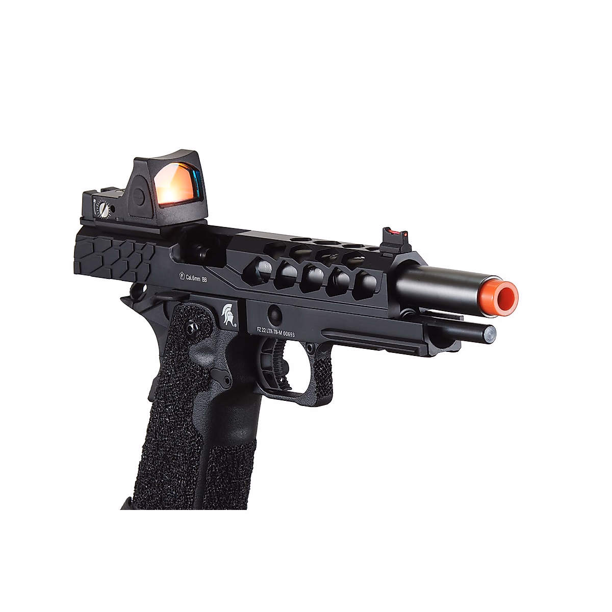 Lancer Tactical STRYK Hi-Capa 5.1 Gas Blowback Airsoft Pistol with Red Dot Reflex Sight