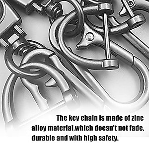 JDDRY Carbon Fiber Style Car Keychain Microfiber Leather Key Chain,Universal Key Chains for Key Fobs for Men and Women,360° Rotatable Swivel, Anti-Lost D-Ring, 2 Keyrings(Carbon Fiber Black,1Pack)