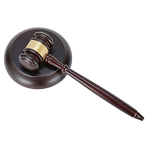 Apexstone Wooden Gavel and Block for Lawyer Judge Auction Sale