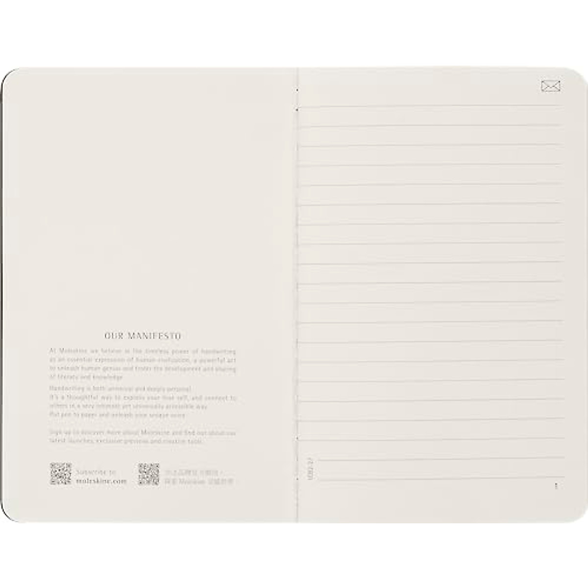 Moleskine Cahier Soft Cover Smart Notebook, Ruled/Lined, Pocket (3.5" x 5.5") Black, Compatible w/ Moleskine Smart Pen, 56 Pages