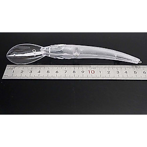 10PCS Unpainted topwater Minnow Fishing Lure 158mm 13.5g Crankbait Artificial Hard Bait Carp Pike Bass Wobblers Deep Diving Fishing jerkbait 9# Free Eye