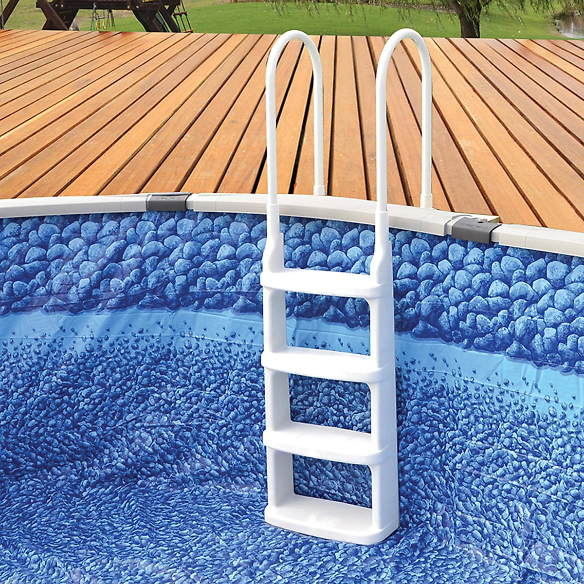 Main Access Above Ground Pool Ladder with Mat