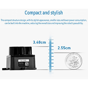 innomaker DTOF LiDAR Time-of-Flight Lidar STL-19P, 360 Degree Omni-Directional Laser Scanning，Anti-Glare 60000Lux, 5000Hz ranging Frequency, 12m Radius ranging, Support ROS/ROS2