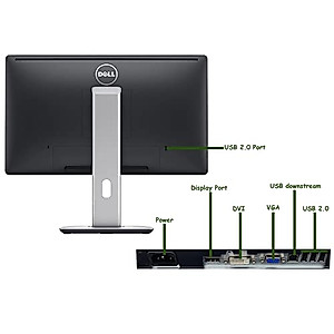 Dell P2214HB Full HD 22 inch LED Backlit Monitor, VGA, Display Port, DVI, 16.7 Million Colors, 178 Degree Viewing Angle, Upto 76/60 Hz Horizontal and Vertical Refresh Rate (Renewed)