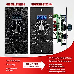 PID Control Board Replacement with Custmized Function for Digital Pro Controller (Item#365) with RTD Sensor, 2 Packs of Meat Probe.