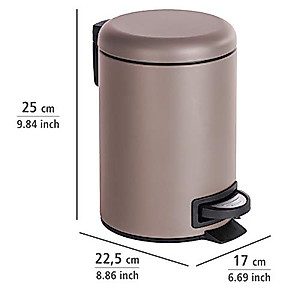 Anatomicline WENKO Pedal bin Leman Taupe, 22.5 x 17 x 25 cm, Beige