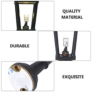 BESPORTBLE 1:12 Mini Street Light Model Dollhouse Solar Lamp Post Lights Outdoor Pathway Lantern Post Fairy Garden Decorations