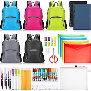 Colarr 17 Inch School Backpacks Supplies Kit Back to School Supplies Bundle 12 Pack Backpacks Bulk and 360 Pieces School Supply for School Student Donation Activity