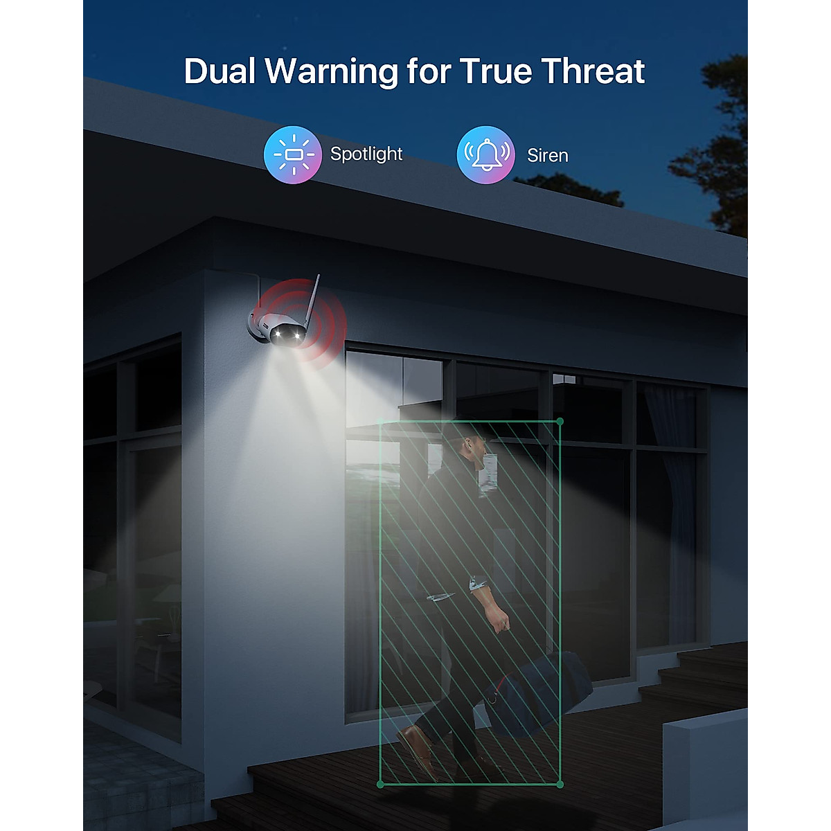 ZOSI 8CH 2K Wireless Security Camera System with 1TB Hard Drive,8x 3MP WiFi Outdoor Surveillance Cameras,Night Vision,Light and Siren Alarm,2 Way Audio,2K H.265+ 8Channel NVR for 24/7 Recording