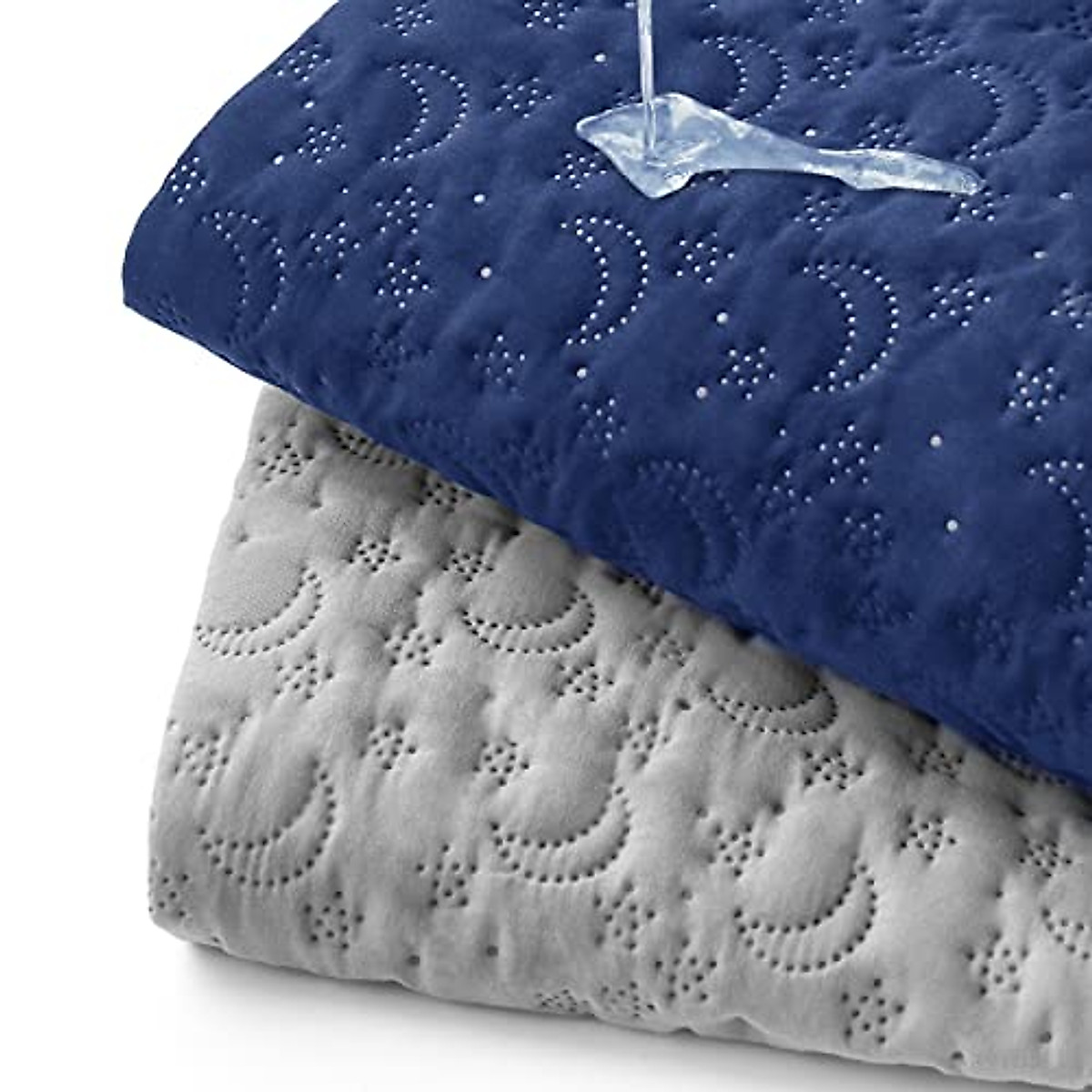 Waterproof Pack and Play Mattress Cover 2 Pack, Soft Quilted Pack and Play Mattress Pad Protector 39" X 27", Playpen Mattress Sheet