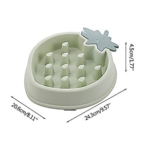 FUUIE Bowls for Food and Water Slow-Eating Pet Bowl Anti-swallowing Anti-Skid Pet Bowl (Color : Blue)