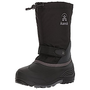 Kamik Girl's Waterbug5 Snow Boot, Black/Charcoal, 2 Medium US Little Kid