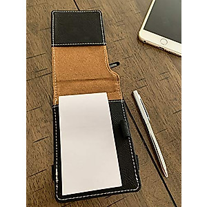 LaserGram Mini Notepad, PA-C Certified Physician Assistant, Personalized Engraving Included (Black with Silver)