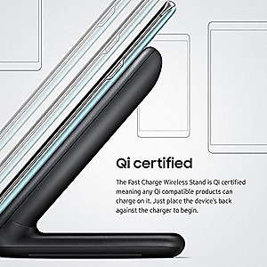 Samsung 15W Fast Charge 2.0 Wireless Charger Stand - Black (US Version with Warranty)