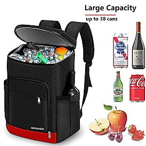 Insulated Cooler Backpack Leakproof 38 Cans Lightweight Waterproof Picnic Backpack