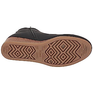 TOMS Girls Clare Fashion Boot, Black PU Nubuck, 4 big kid