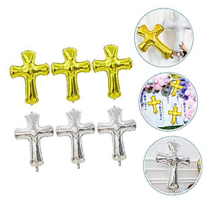 ifundom 18 Pcs Wedding Party Balloons Religious Balloons Baptism Balloons Party Decoration God Bless Baptism Decoration Kids Party Balloon Modeling Baby Girl Aluminum Film