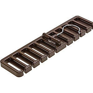 DayCount® Pack of 2 Tie Belt Organizer Storage Rack, Multifuction Rotating Ties Scarf Hanger Holder Closet Organization Wardrobe Finishing Rack for Men and Women (Brown)