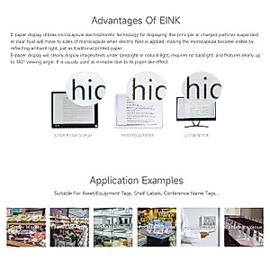 waveshare 4.2inch E-Ink Raw Display Compatible with Raspberry Pi 4B/3B+/3B/2B/B+/A+/Zero/Zero W/WH/Zero 2W Series Boards 400x300 Resolution with SPI Interface Without PCB