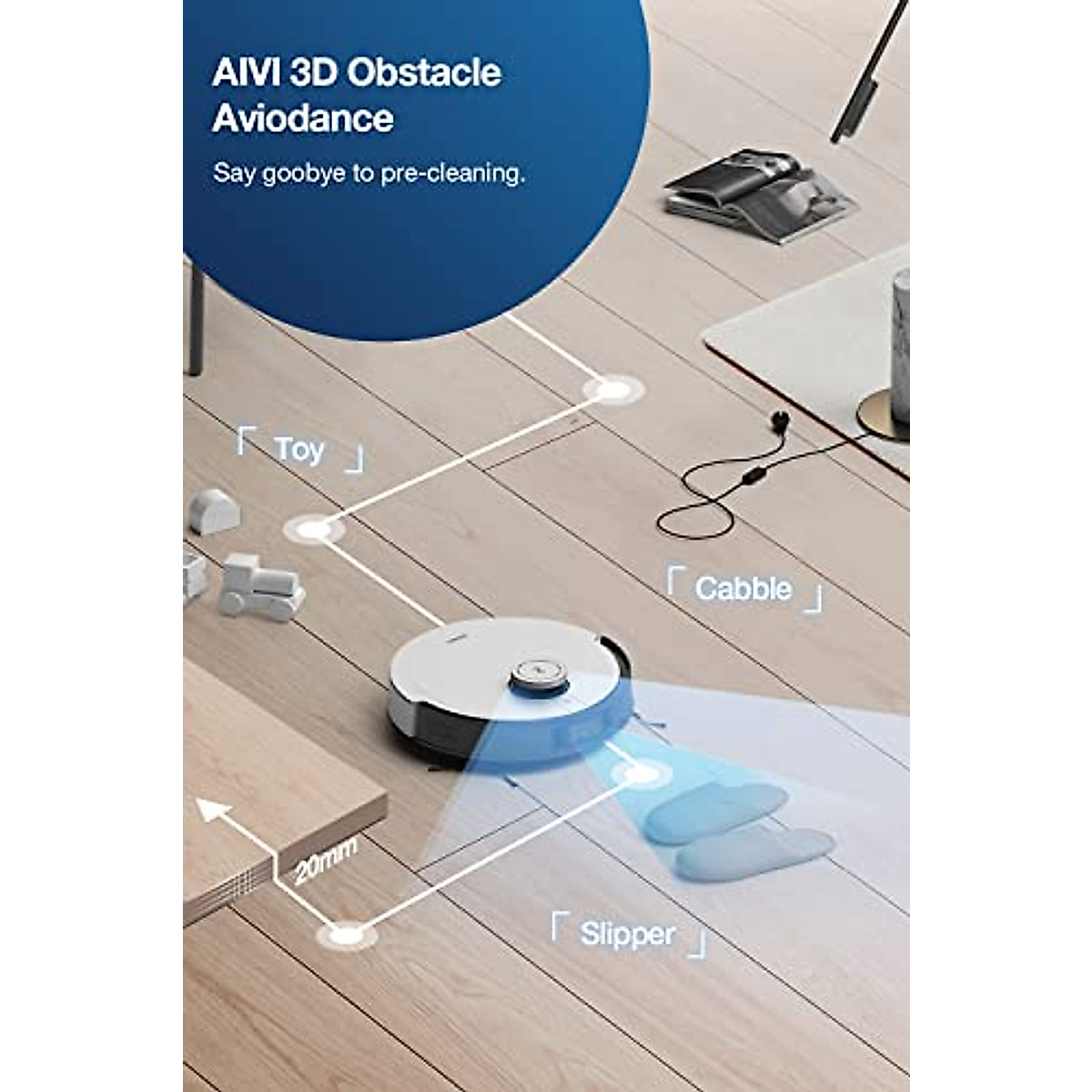 ECOVACS DEEBOT X1 Omni Robot Vacuum and Mop Combo with Self-Emptying, Auto-Wash, Auto-Refill and Auto-Hot Air Drying, 5000Pa Suction, AIVI 3D Obstacle Avoidance, Built-in YIKO Voice Assistant, Black