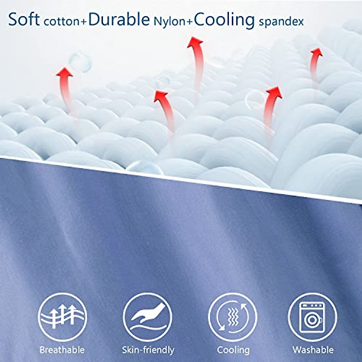 QUEEN ROSE Cooling Pregnancy Pillows, U Shaped Silky Maternity Pillow for Pregnant Women, 55 Inch Pregnancy Body Pillow for Sleeping, Back Pain Relief and Pregnant Legs, Hips, Belly Support, Blue