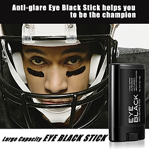 Wismee Eye Black Baseball Accessories, Anti-Glare Eye Black Pink Black for Baseball Softball Football,Waterproof Ultra-Long Lasting Black Eye Stick for Sports Halloween Cosplay Costume Parties