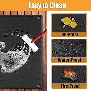 TOHONFOO 70 x 48 in Under Grill Mat for Outdoor Grill - Fireproof Bbq Mats for Grilling to Protect The Deck, Patio, Pavers - Easy to Clean Indoor Fireplace Mat - 0.6mm