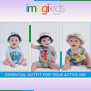 Sesame Street Elmo Cookie Monster Big Bird Infant Baby Boys Romper and Hat Multicolor 24 Months