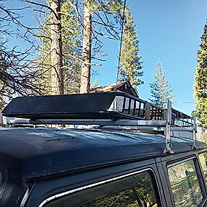ECOTRIC Adjustable Van Roof Ladder Rack 500LBS 2 Bars for Chevy Dodge Ford GMC Express 77''