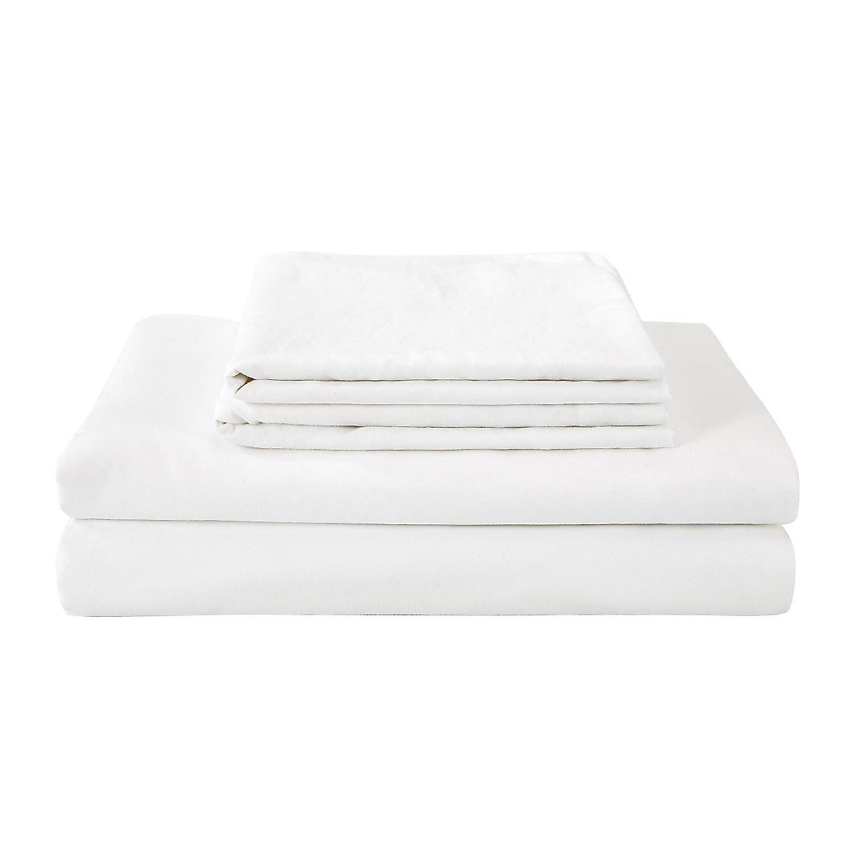 VEEYOO Twin Duvet Cover - Washed Microfiber Comforter Cover with Zipper Closure, Ultra Soft Hypoallergenic 3 Piece White Duvet Cover Sets (1 Duvet Cover, 1 Pillow Sham)