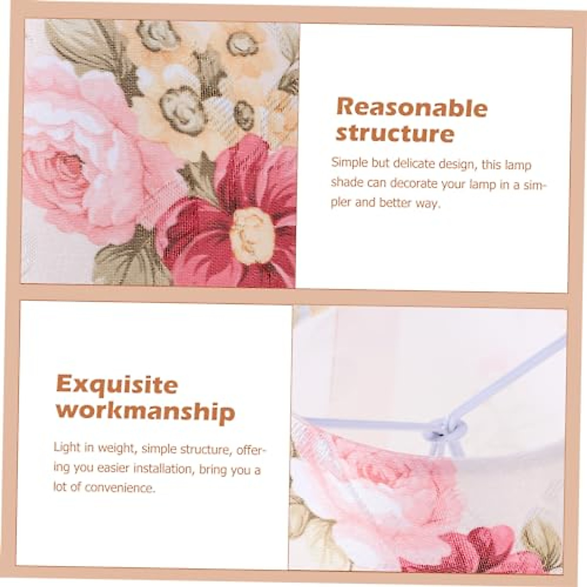 LIFKOME Cloth Lampshade Hanging Lamp Shade Wall Sconce Lamp Shade Lamp Shades for Floor Lamp Decorative Lamp Shade Chandeliers Farmhouse Light Fixtures Fabric Desktop Housing Cover