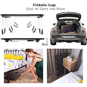 Laptop Bed Table Desk, Lap Desk for Adults, Bed Desk for Laptop and Writing, Laptop Bed Table Tray for Eating and Laptop, Laptop Stand for Bed Couch, Black