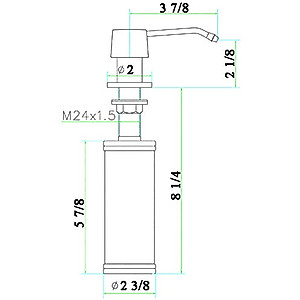 ALFI brand AB5004 Solid Modern Soap Dispenser, Polished Stainless Steel