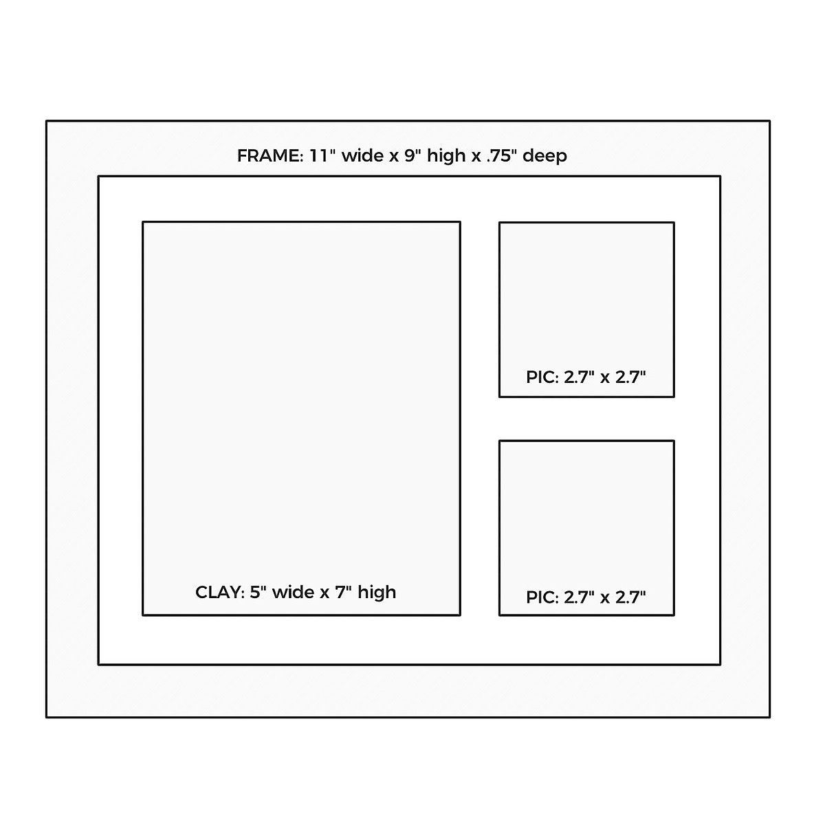 Baby Mushroom Farmhouse Baby Hand & Footprint Picture Frame Keepsake Kit - Rustic 9" x 11" Distressed Wood Frame, Clay, & Stencil for Newborns, New Mom, Registry Gift