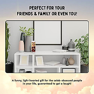 Cage Celebrity Prayer Candle - Funny Saint Candle - 8 inch Glass Prayer Votive - 100% Handmade in USA - Novelty Celebrity Gift