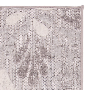 SAFAVIEH Cabana Collection Area Rug - 8' x 10', Grey & Blue, Floral Design, Non-Shedding & Easy Care, Indoor/Outdoor & Washable-Ideal for Patio, Backyard, Mudroom (CBN800F)