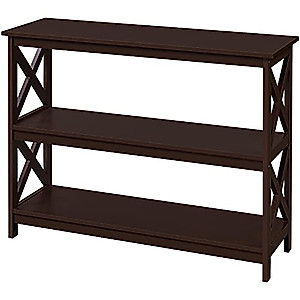 Topeakmart Console Table with Storage, Narrow Long Entryway Table for Small Space, Living Room Accent Furniture, Espresso