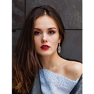 7 Pairs Celtic Knot Dangle Earrings Knot Silver Earrings Teardrop Hoop Earring