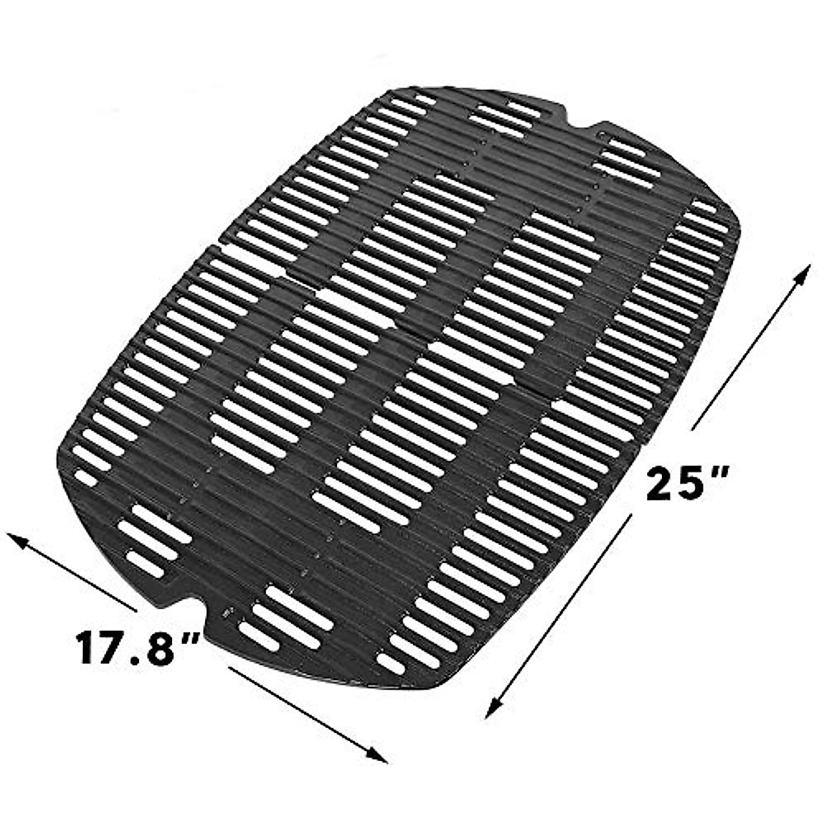 Uniflasy 7646 Cooking Grates for Weber Q300 Q320 Q3000 Q3200 Series Gas Grills Grill Parts Cast Iron Grill Grates Replacement for Weber Q300 2 Pack